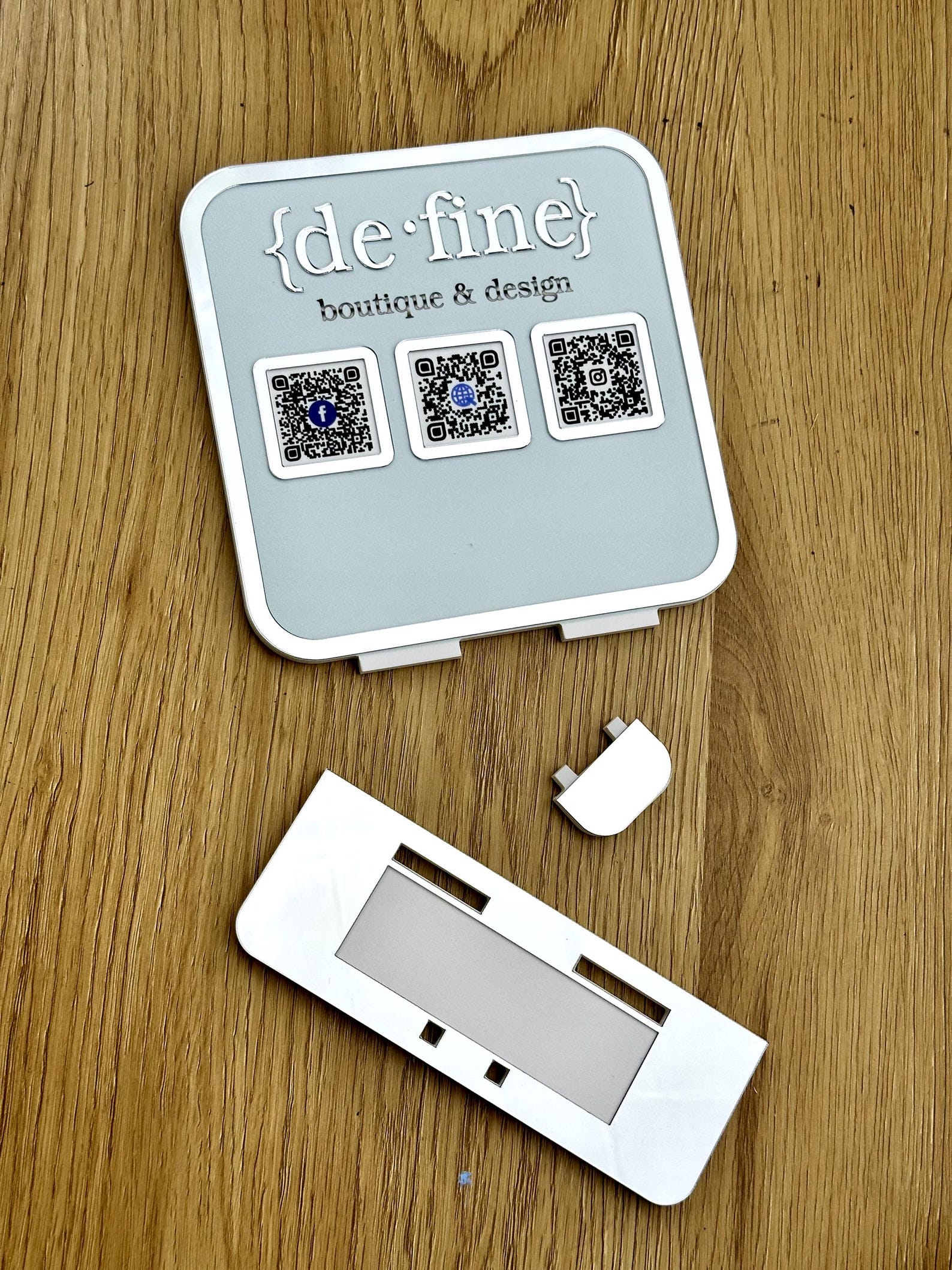 Qr Acrylic Business Table, Acrylic Qr Code Sign, Qr Code Display ...