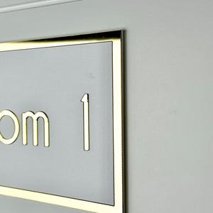 Acrylic Door Signboard Restroom, Bathroom Sign, Acrylic Wall Sign, Gold ...