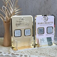 Frosted Social Media & Square Reader Holder Stand (acrylic and Wood ...