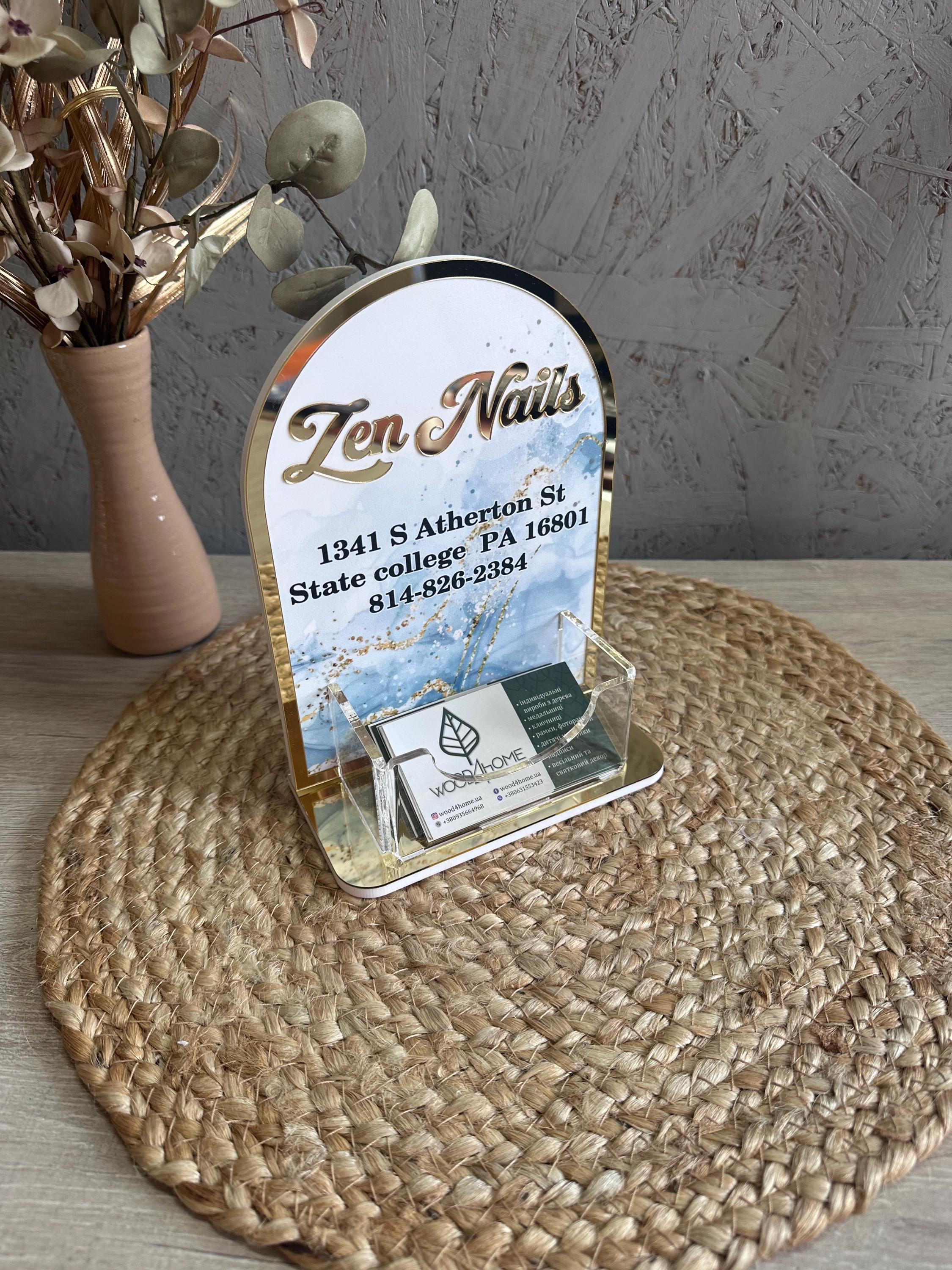 Luxury Qr Table With Business Cards, Acrylic Sign, Qr Code Sign, Qr ...