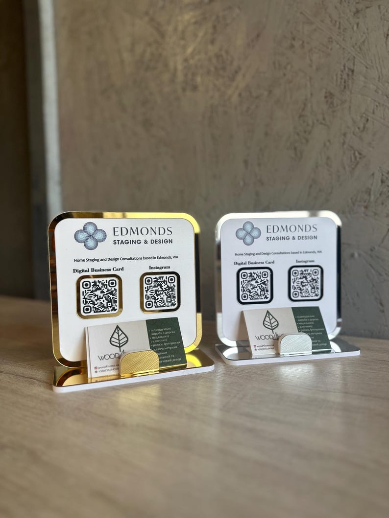 Custom Business Tables Qr Links, Qr Code Sign, Qr Code Table Sign ...