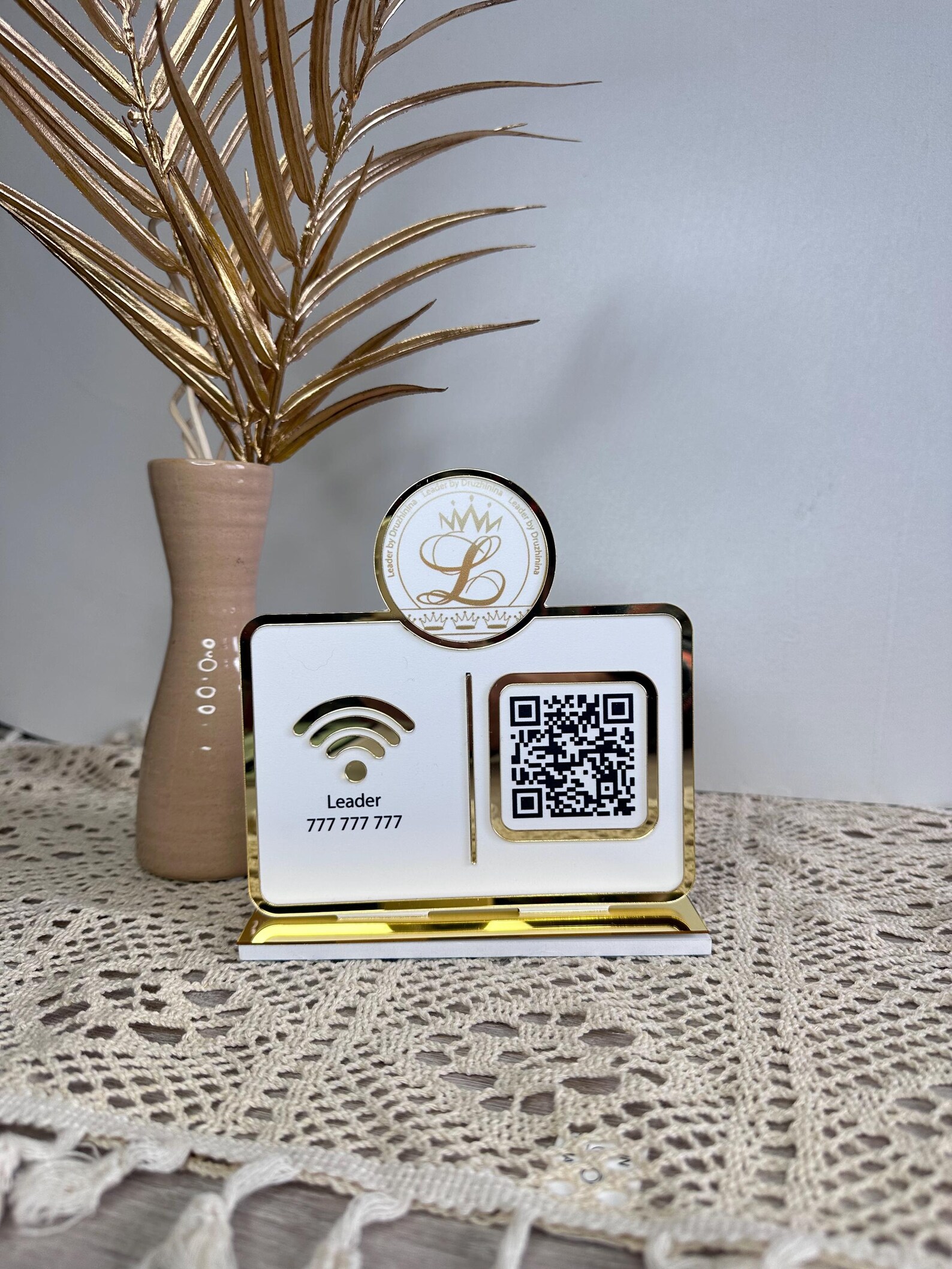 Stylish White Wifi Board for Reception, Reception Acrylic Stand ...