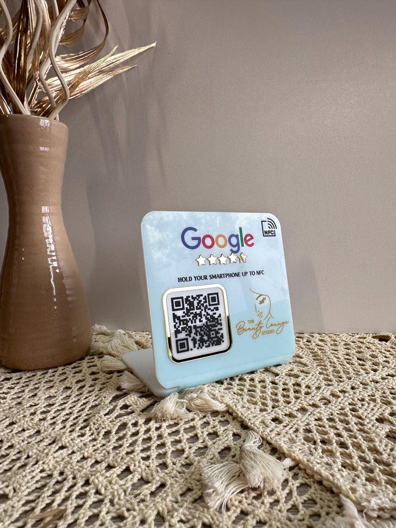 Custom Nfc Business Board, Qr Code Sign, Scan to Pay Tabletop Display ...
