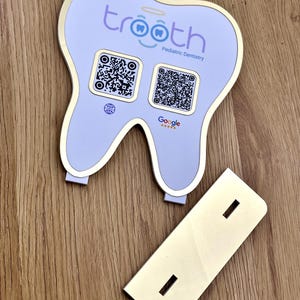 Acrylic QR Business Card Holder, Qr Code Display, Acrylic Dental Sign ...