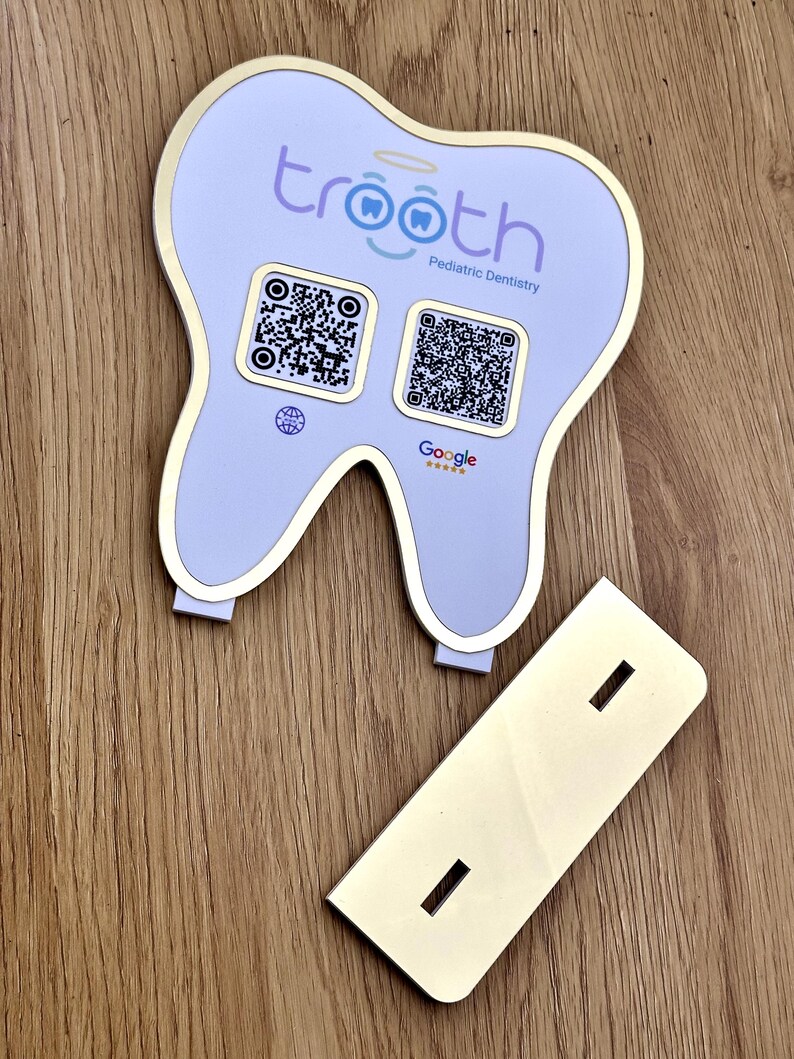 Acrylic QR Business Card Holder, Qr Code Display, Acrylic Dental Sign ...
