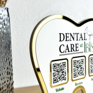 Acrylic Tooth QR Code Sign: Custom Dental Office Decor - Etsy