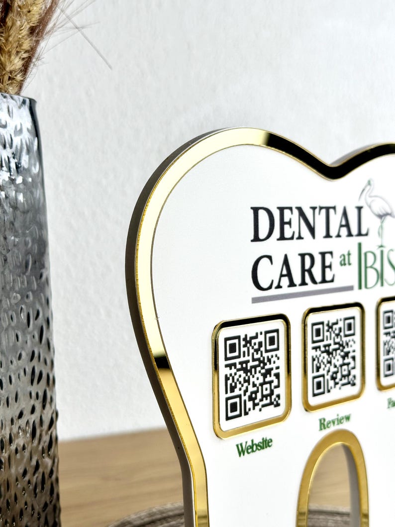Acrylic Tooth QR Code Sign: Custom Dental Office Decor - Etsy