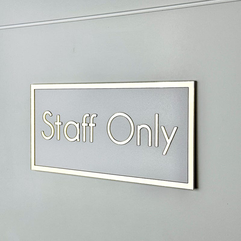 Staff Only Sign - Etsy UK