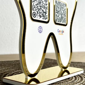 Acrylic QR Business Card Holder, Qr Code Display, Acrylic Dental Sign ...