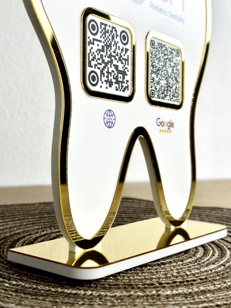 Acrylic QR Business Card Holder, Qr Code Display, Acrylic Dental Sign ...