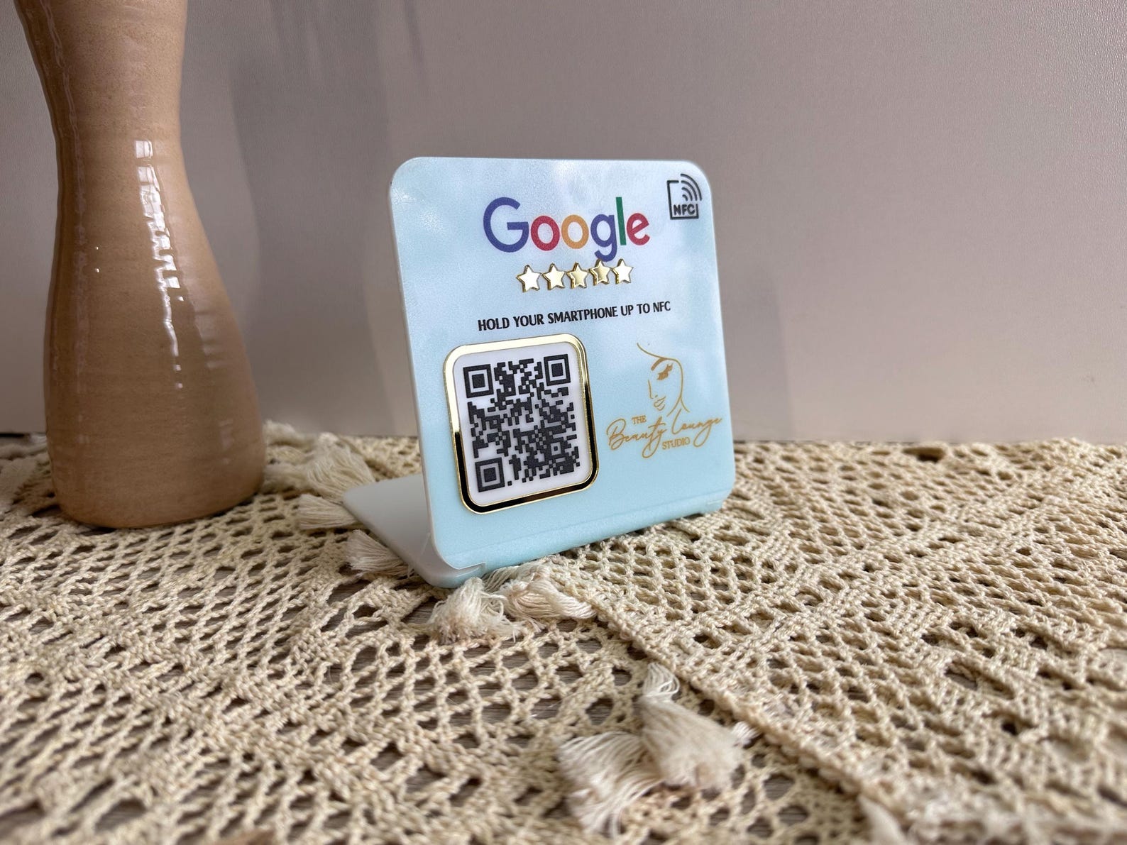Stylish NFC Business Board, Nfc Qr Code Sign, Acrylic QR Display, Small ...