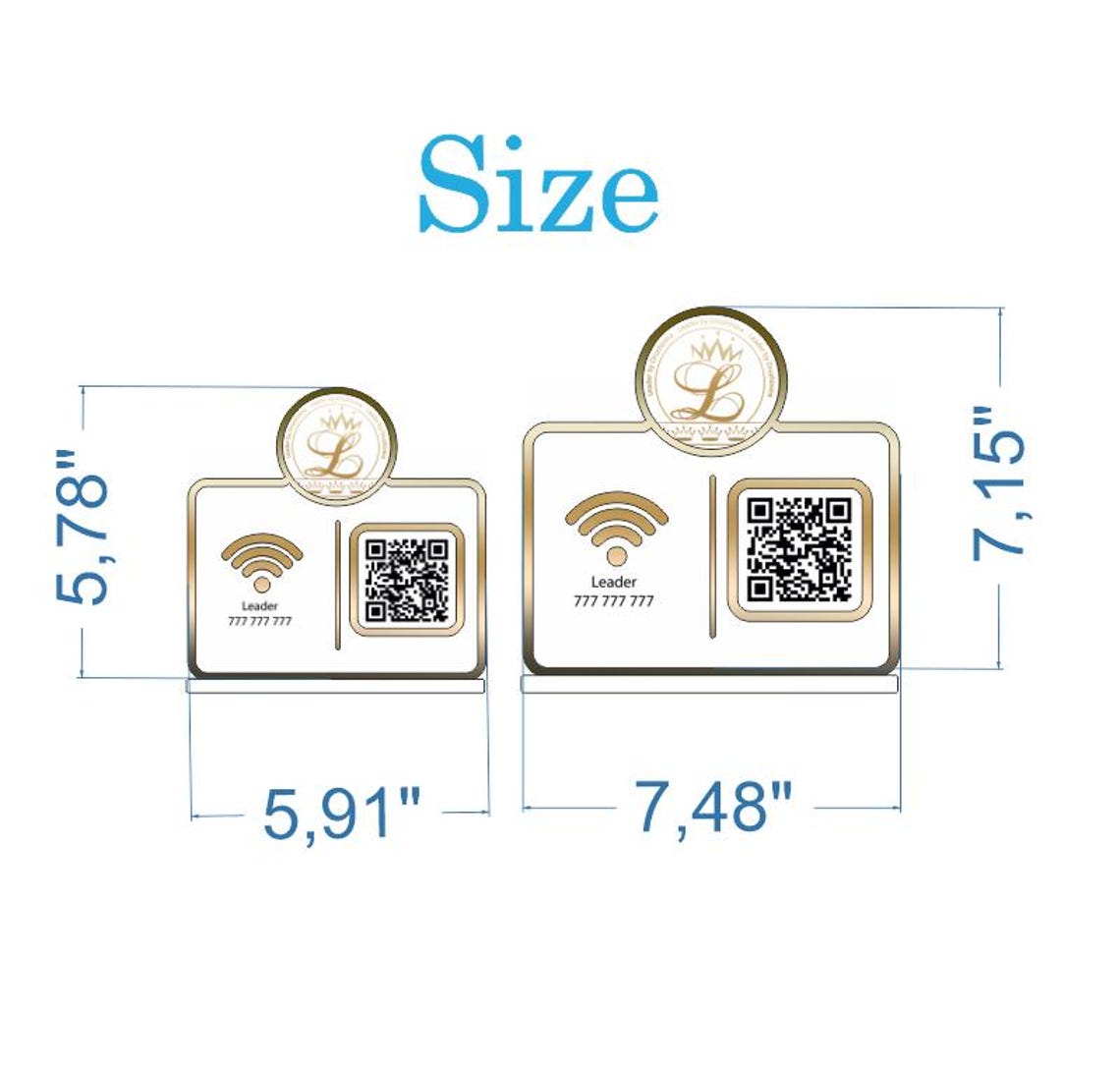 Stylish White Wifi Board for Reception, Reception Acrylic Stand ...