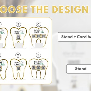 Dentist Business Card, Qr Code Sign, Tooth Business Card, Custom Dental ...