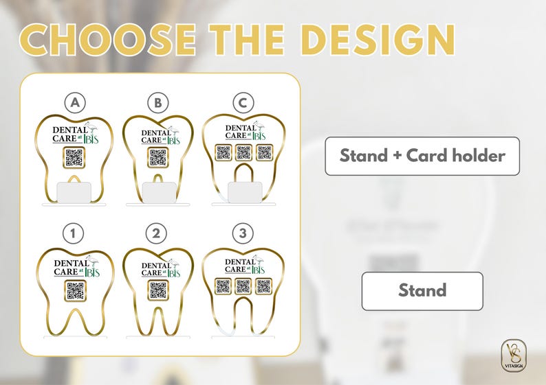 Dentist Business Card, Qr Code Sign, Tooth Business Card, Custom Dental ...