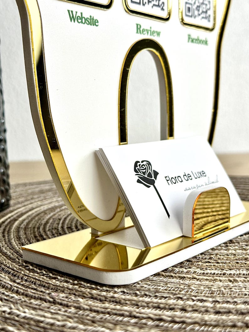 Acrylic QR Business Card Holder, Qr Code Display, Acrylic Dental Sign ...