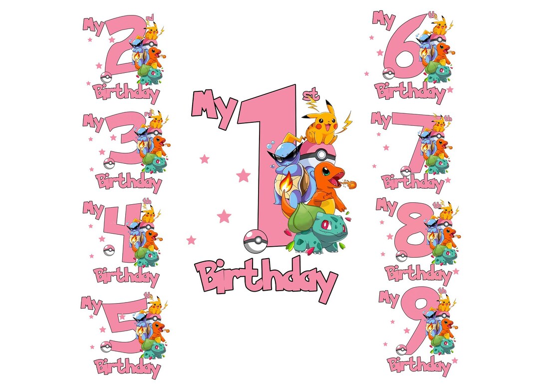 It's My Birthday Pikachu Number Png, Pikachu Number Birthday Png ...