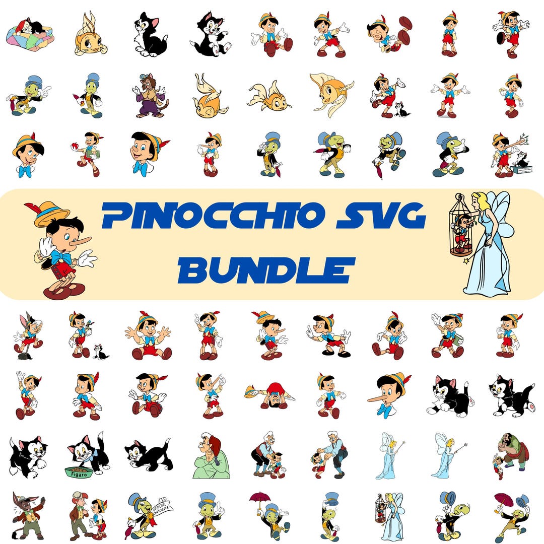 Pinocchio Svg & Png Files for Cricut, Pinocchio SVG Bundle, Geppetto ...