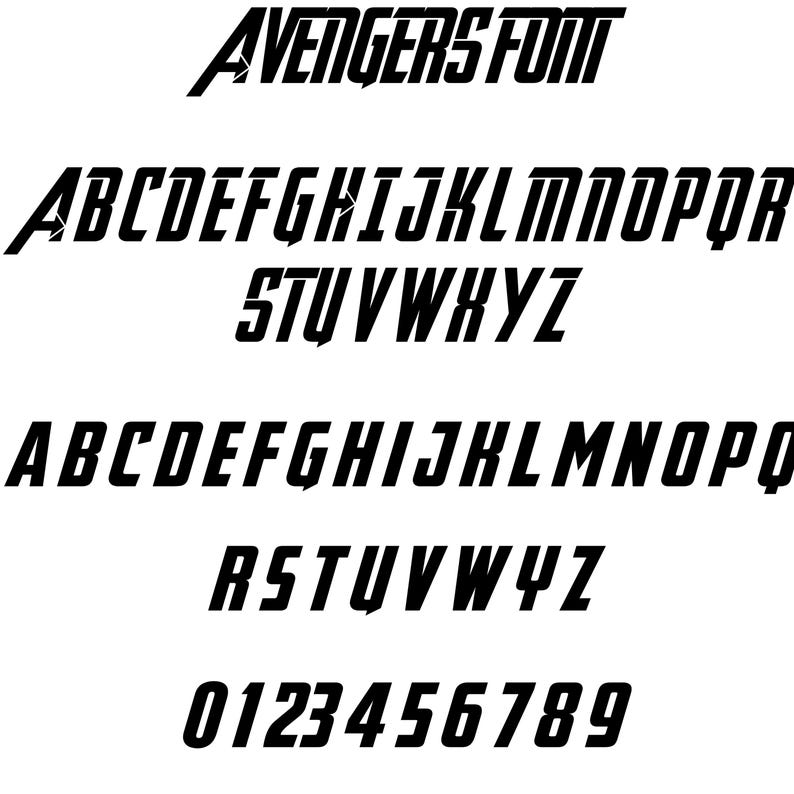 Super Hero Font SVG TTF Alphabet Letters Cricut Silhouette Cutting ...