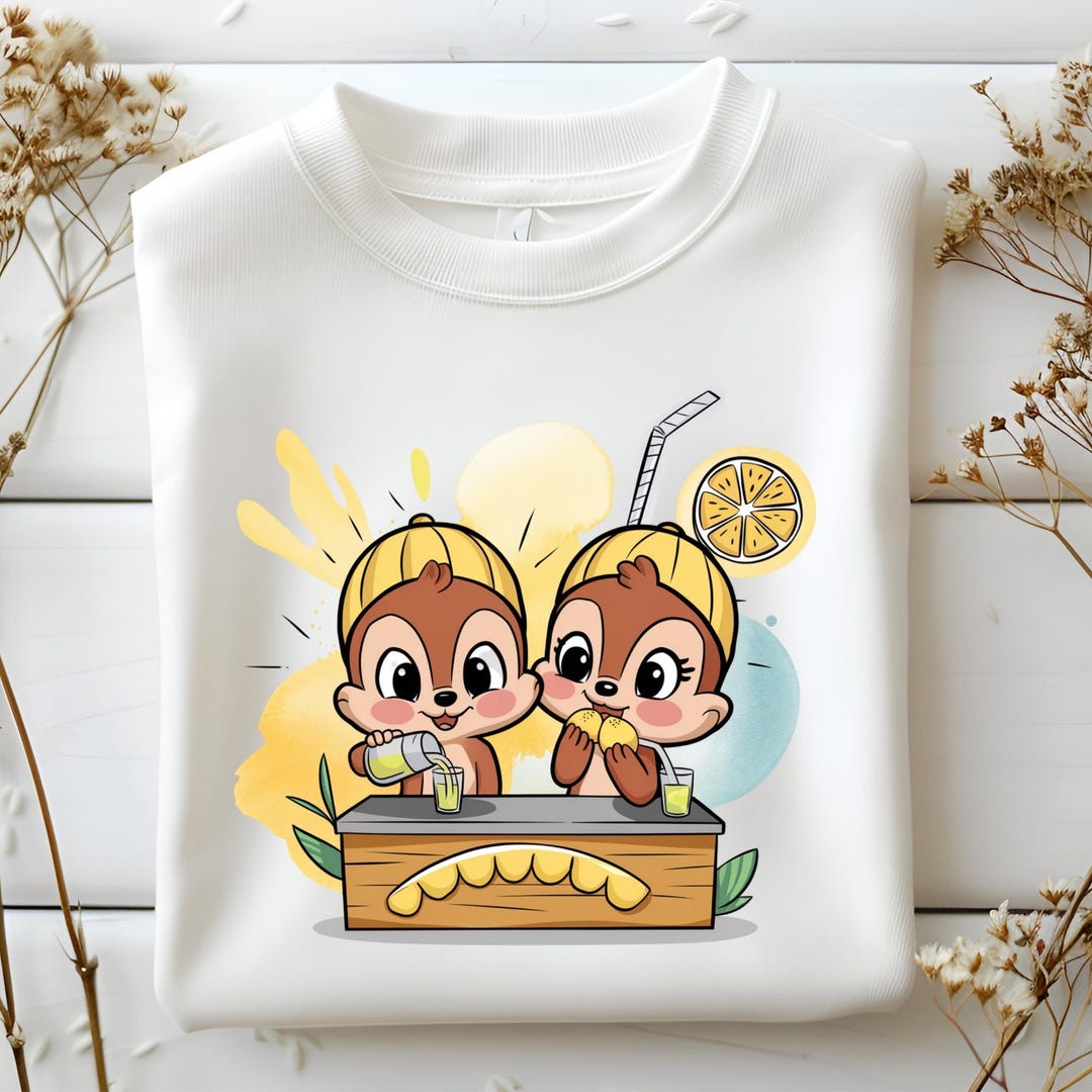 Chibi Chip and Dale Lemonade Png, Summer Stand Clipart, Cute Squirrel ...