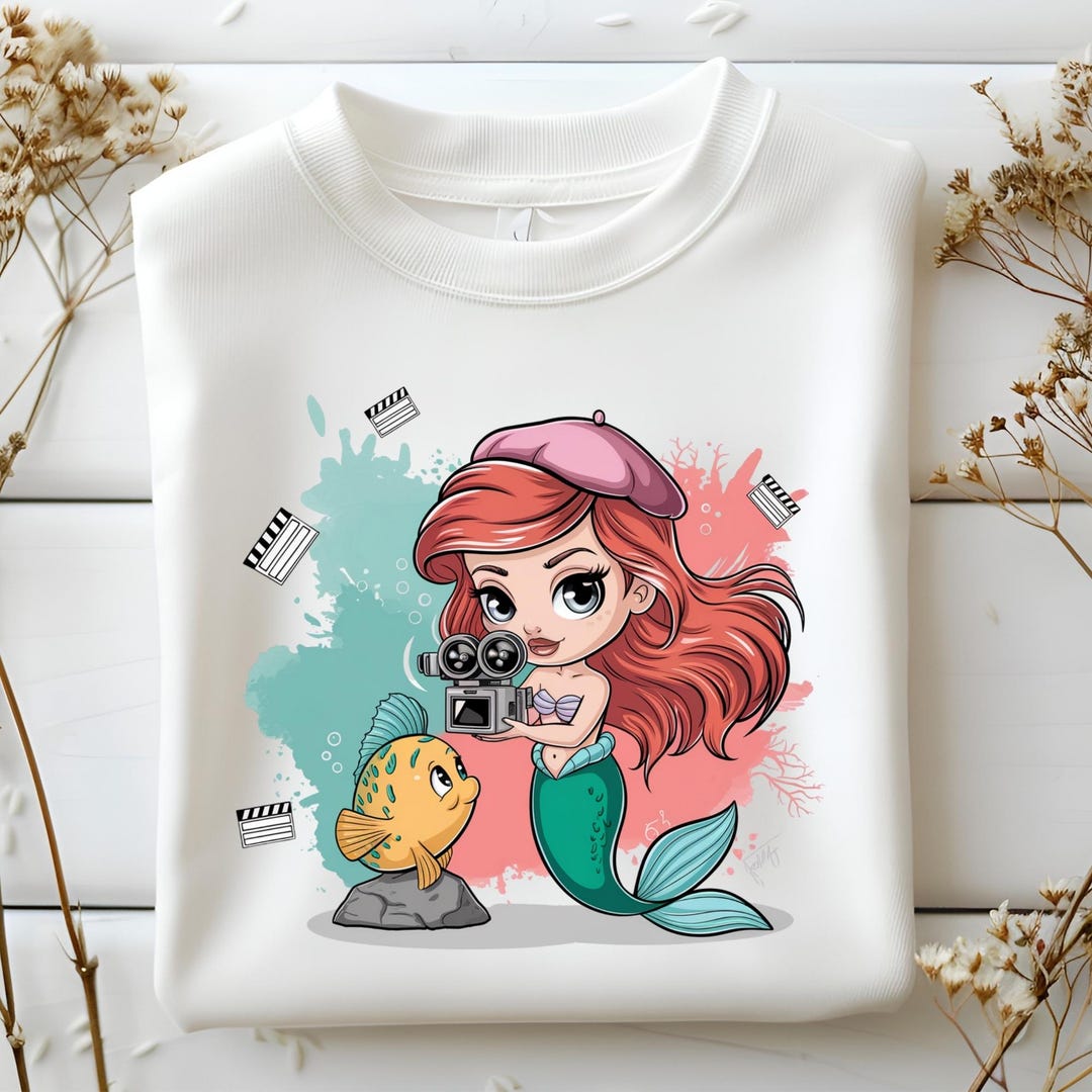 Chibi Ariel Filmmaker Png, Mermaid Movie Clipart, Cute Flounder Camera ...