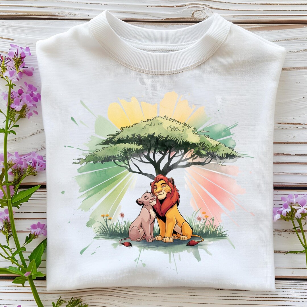 Simba and Nala Love PNG, Lion King Couple Clipart, Simba Nala Tree ...