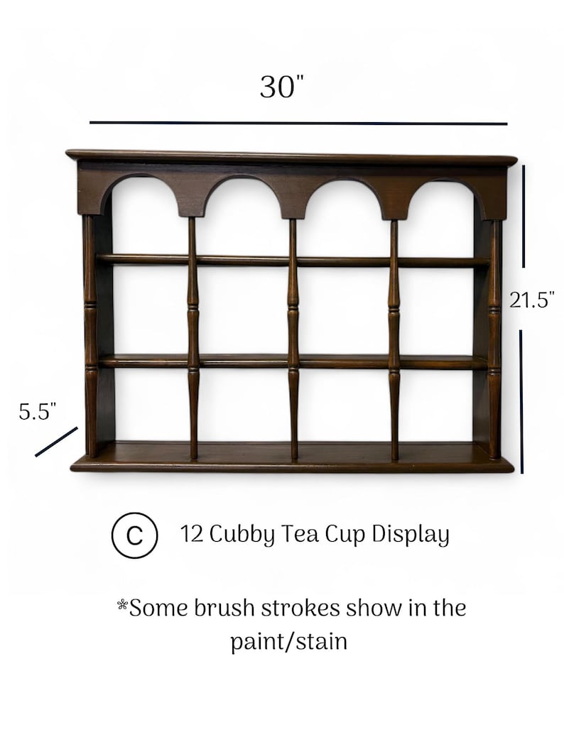 Vintage Country Cottage Wooden Wall Shelf: Heart Cutouts & Cubbies - Etsy