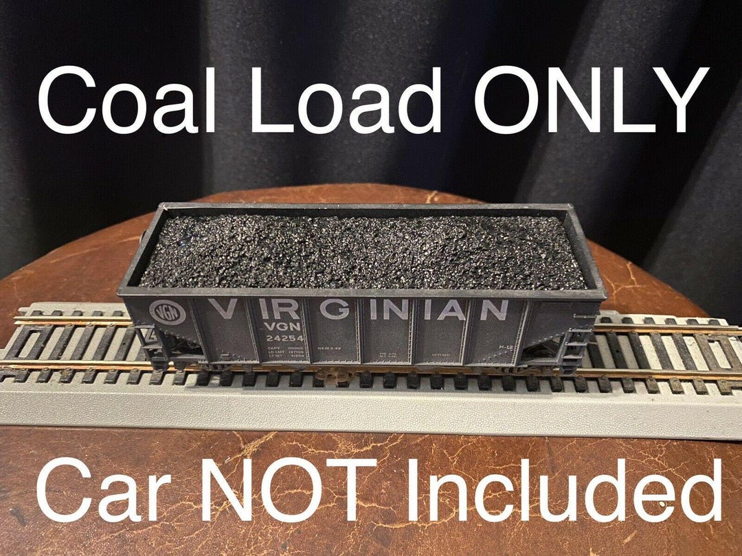 HO Scale Coal Load for Athearn 34ft 2-bay Hopper Cars 2 LOADS per ...