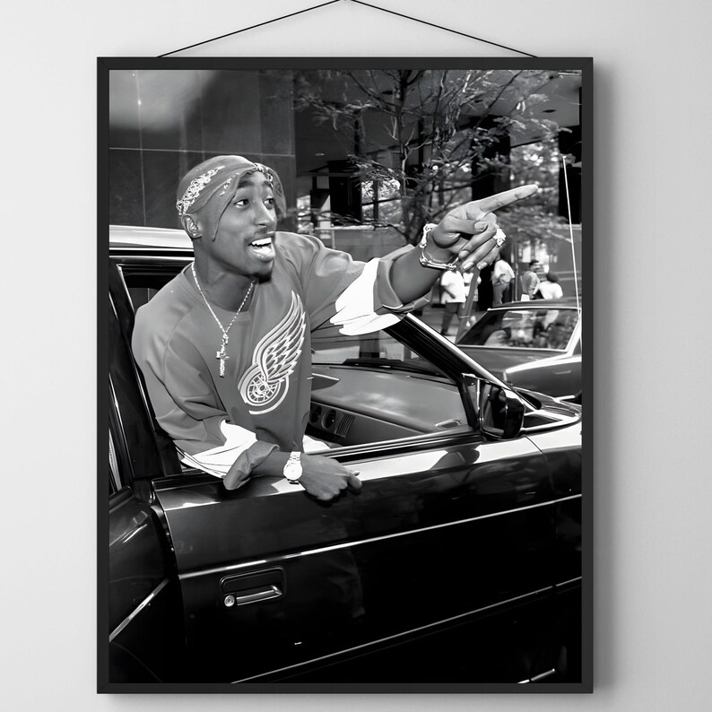 2pac Poster – Tupac Shakur Street Photo Art, Hip Hop Legend Wall Decor ...