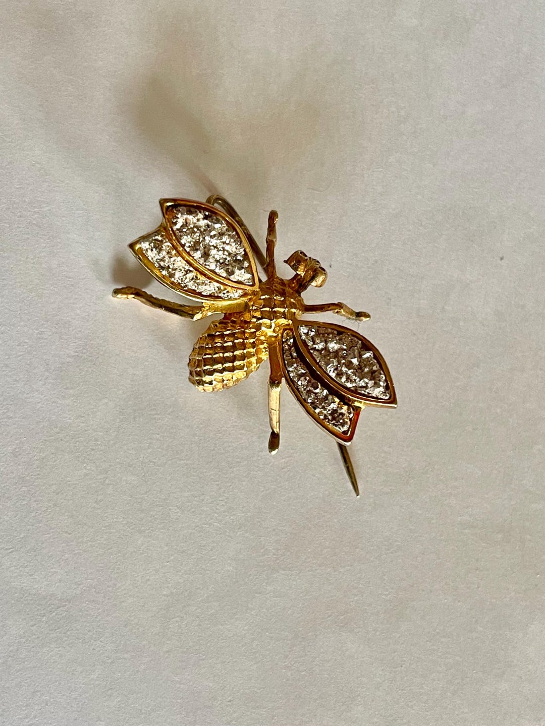 Vintage Faberge Franklin Mint Insect Pin Brooch. 750 Gold Plated ...