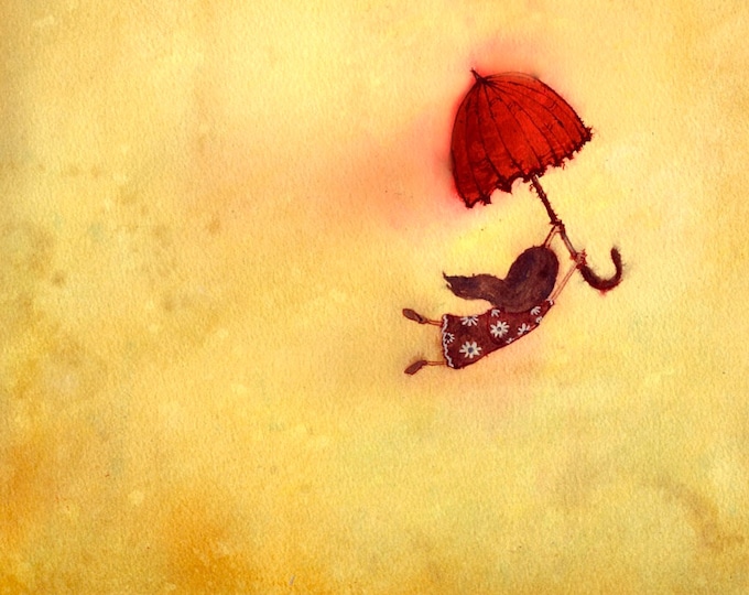 Umbrella Greeting Card Umbrella Card Umbrella Notecard Umbrella Blank ...