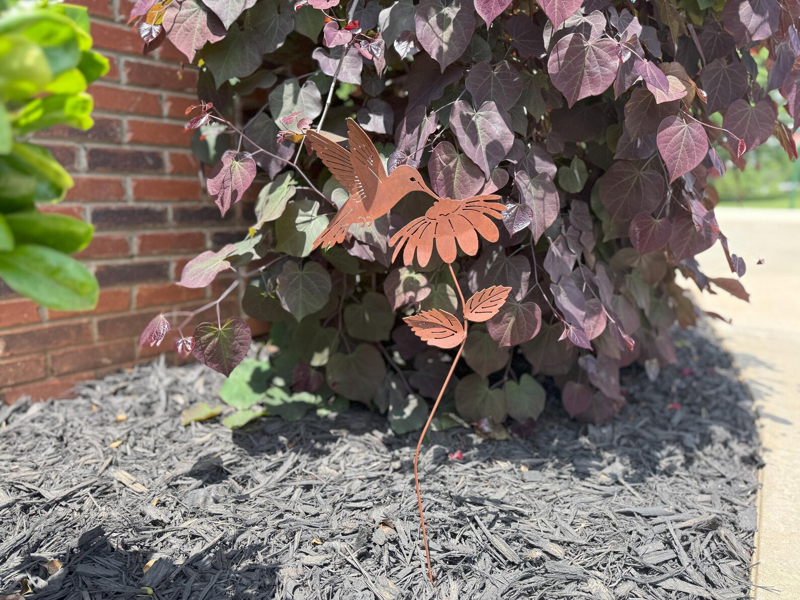 Rustic Metal Hummingbird Garden Stake: Patina Finish, 29" - Etsy