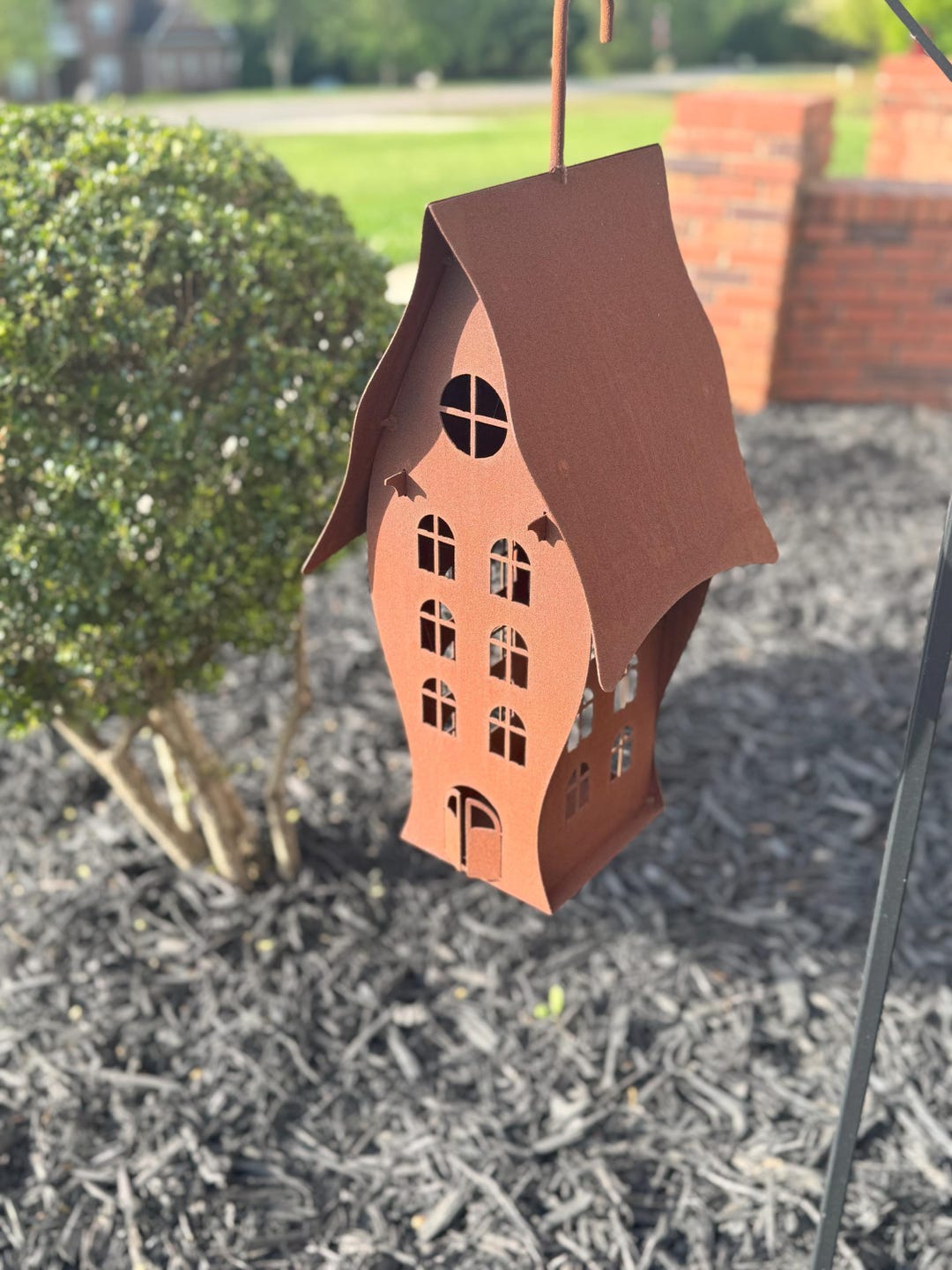 Rustic Steel Bird Feeder: Hanging or Stake Mount Patina Finish - Etsy
