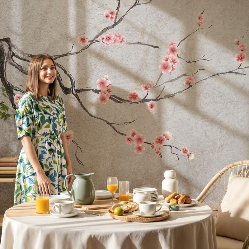 Sakura Black Sticker - Etsy UK