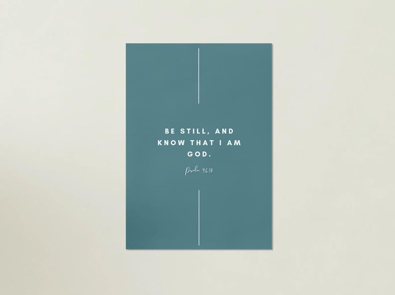 10 Printable Bible Verses – Modern Teal Christian Wall Art ...