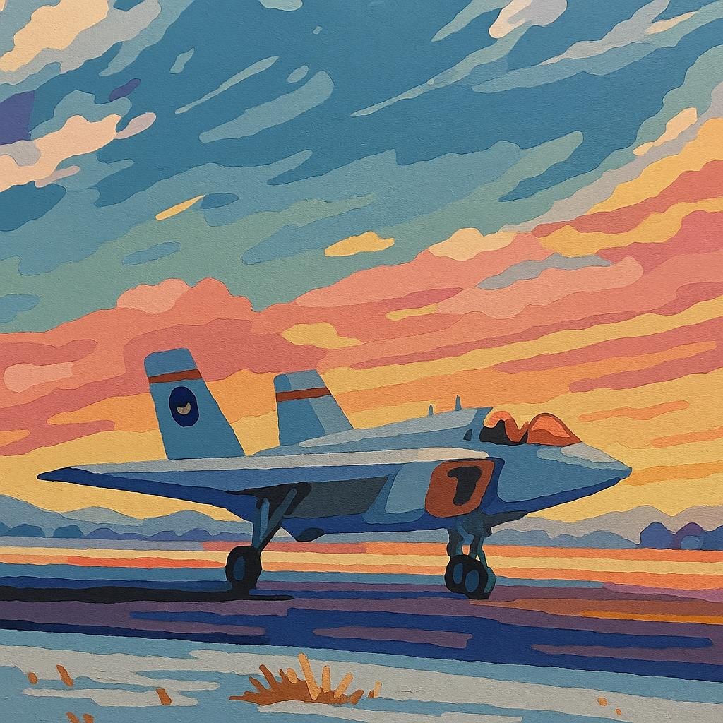 Jet Fighter Paint by Numbers Kit for Adults & Kids – Sunset Runway ...