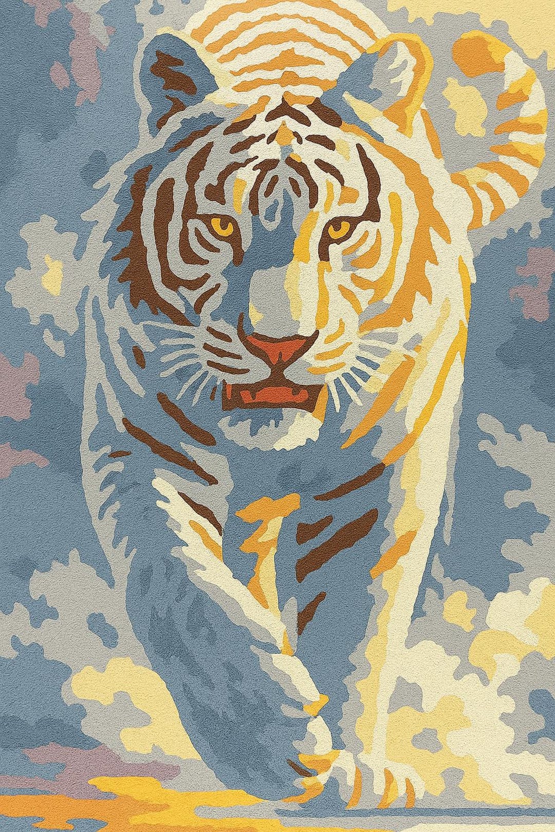 Paint by Number Tiger Kit – Bold Wildlife DIY Painting for Adults ...