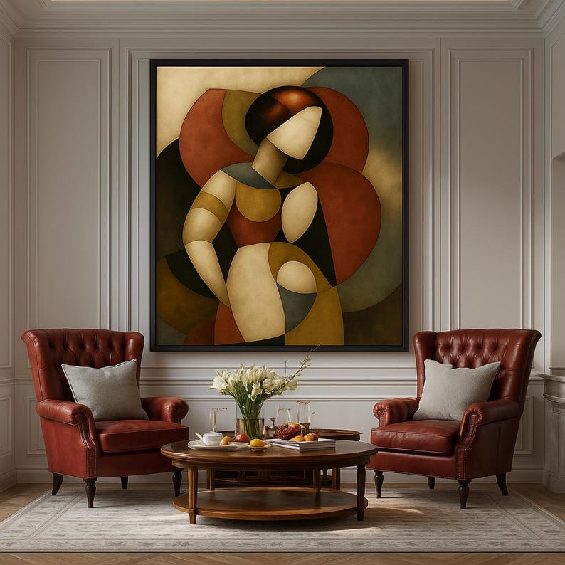Contemporary Figurative Print Art - Cubist Face Painting Art ...