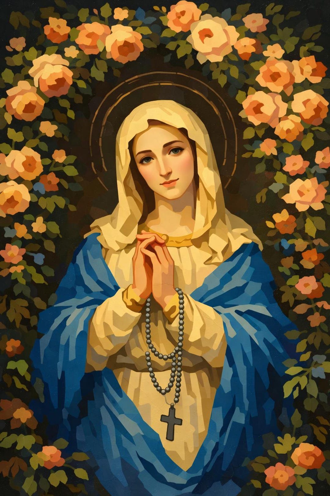 Paint by Number Virgin Mary Paint by Number Kit for Adults Beginners ...