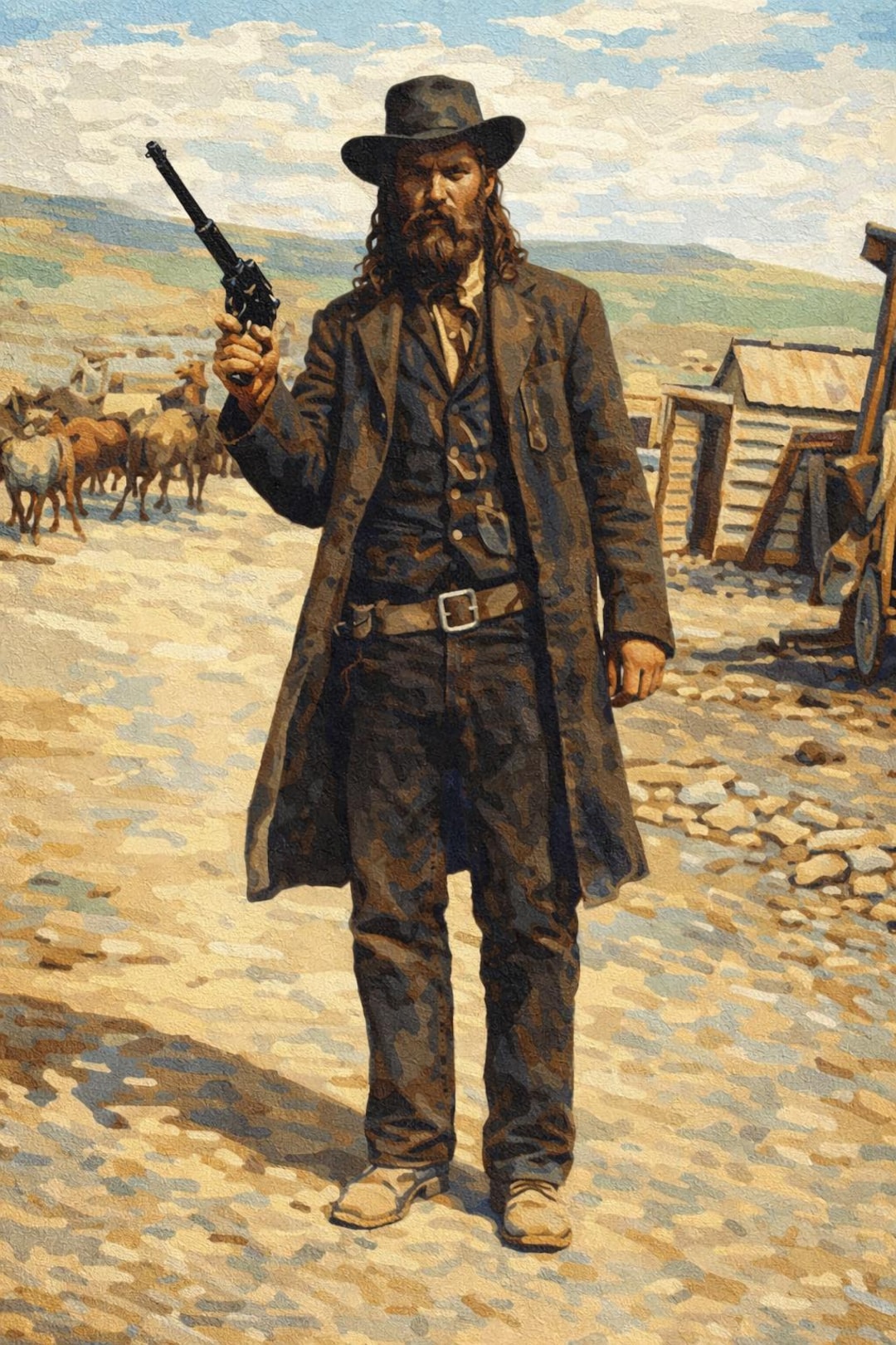 Paint by Number Western Gunslinger Cowboy – Vintage Paint by Number Kit ...