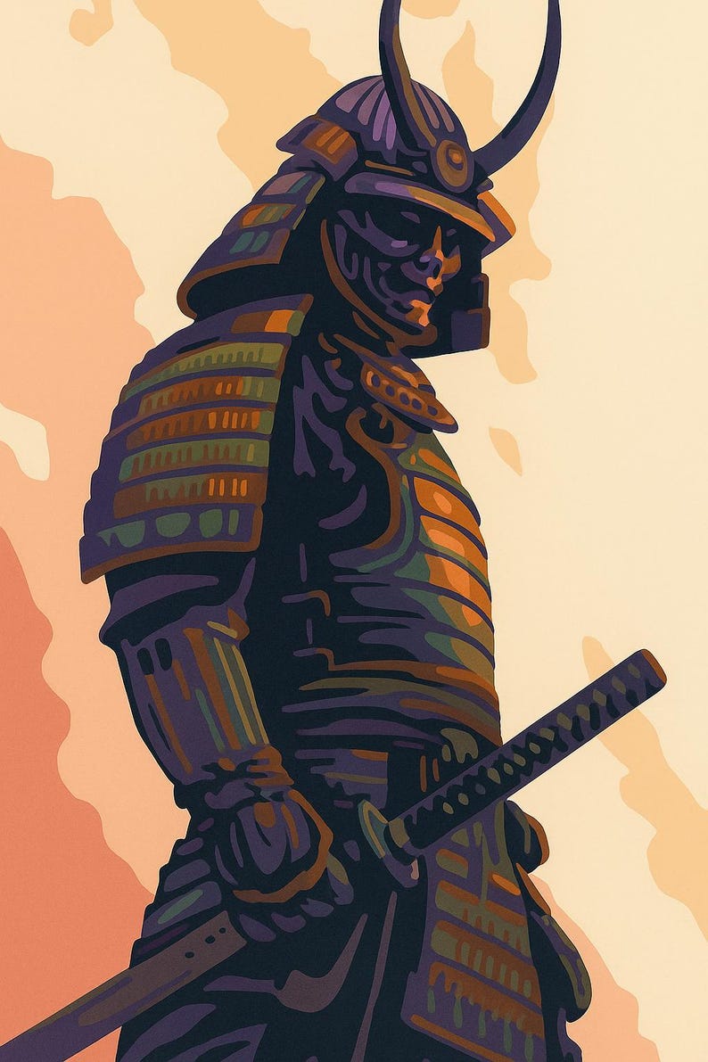Epic Samurai Warrior Paint by Numbers Kit for Adults - Dark Armor ...