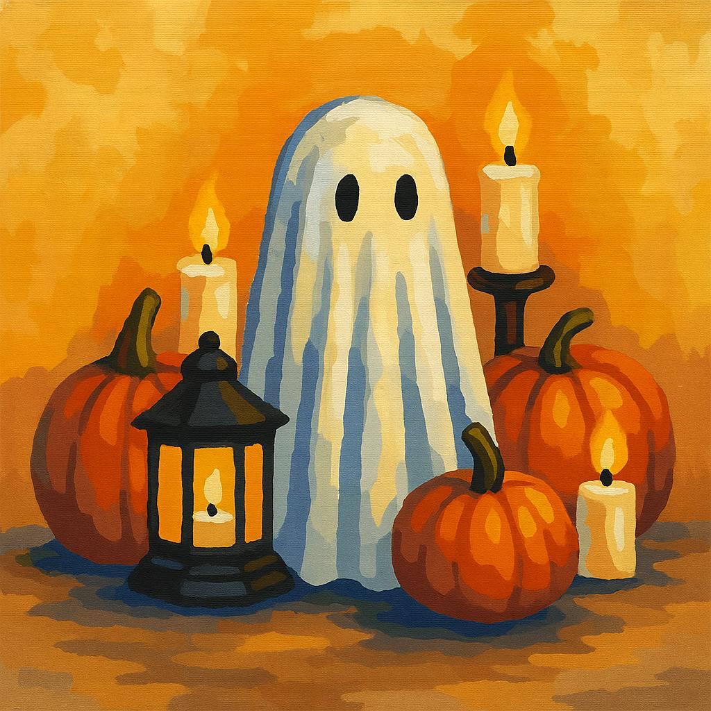 Cute Halloween Ghost Paint by Numbers Kit for Adults & Kids – Pumpkin ...