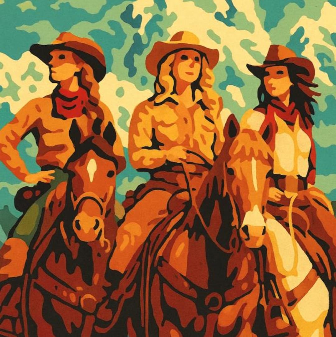 Paint by Number Cowgirl Spirit – Western Horseback DIY Painting Kit for ...