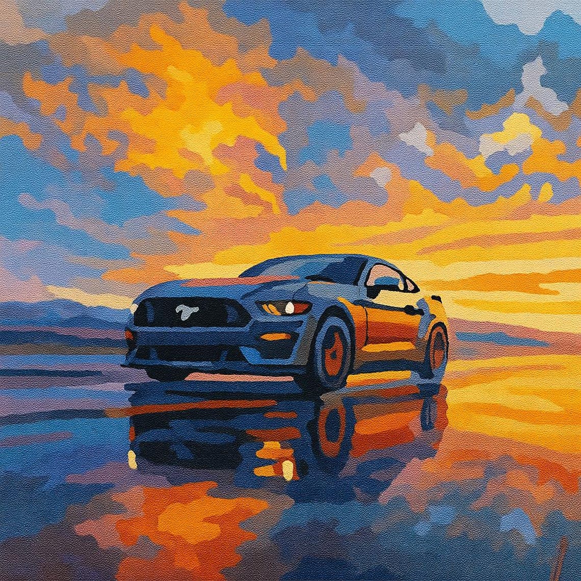 Paint by Number Sports Car Kit – DIY Supercar Art – Vibrant Canvas ...
