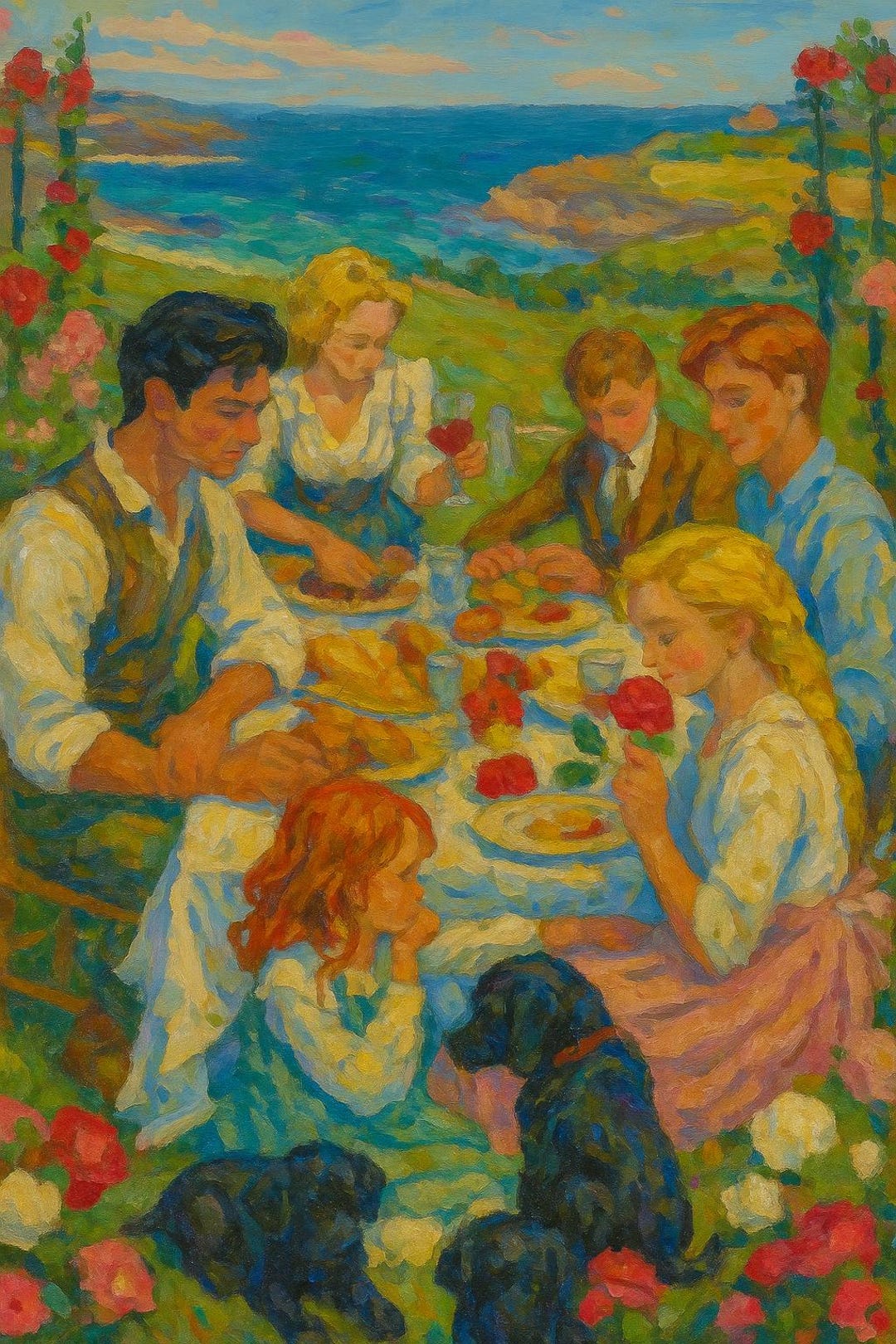 Vintage Countryside Family Picnic Paint by Numbers Kit – Pastoral Scene ...