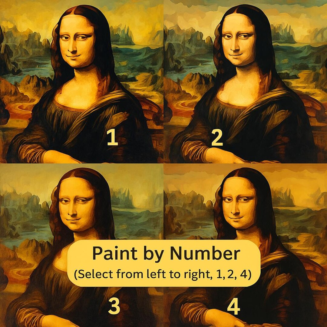 Paint by Numbers Mona Lisa – Iconic Portrait DIY Canvas Kit | Modern ...