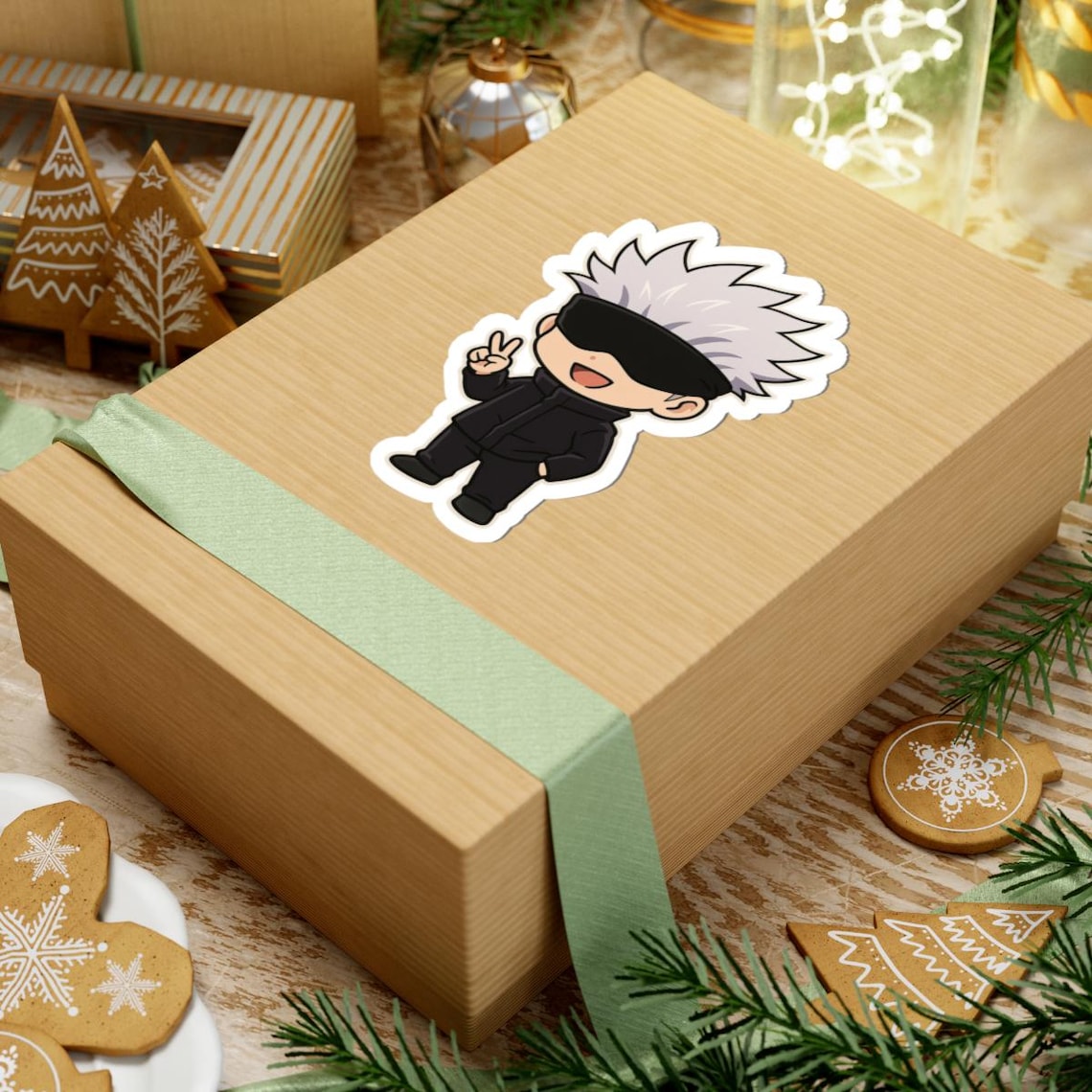 Chibi Gojo Jujutsu Kaisen Anime Kiss-cut Stickers, Decorative Stickers ...