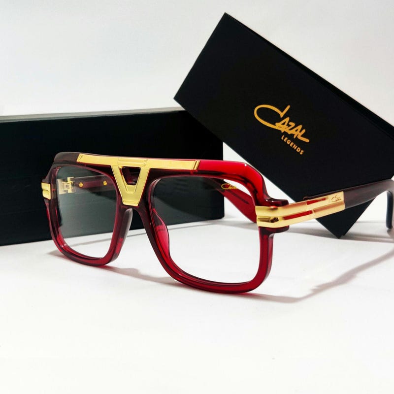 Red and Gold Eye Frames - Etsy UK