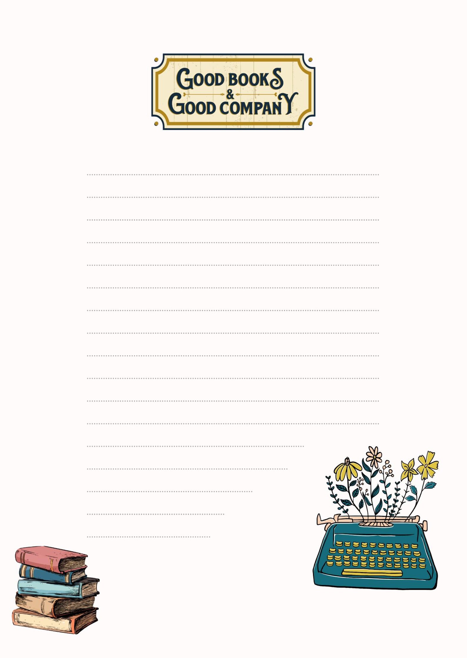 Typewriter Printable Stationery – Letter & A4 Size, PNG and PDF - Etsy