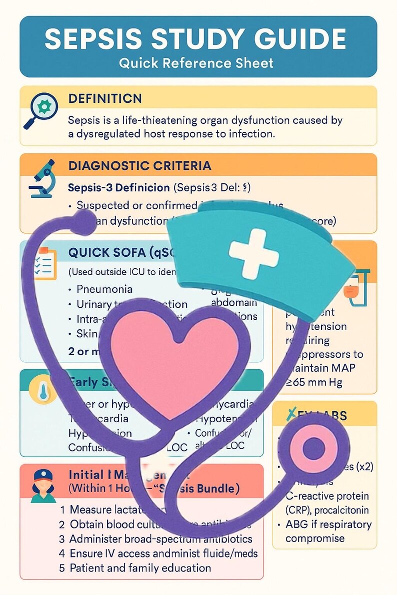 Sepsis Quick Study Guide - Etsy