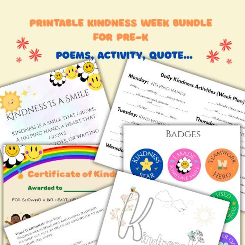 Teacher Classroom Resource Printable-classroom Kindness Bundle-positive ...